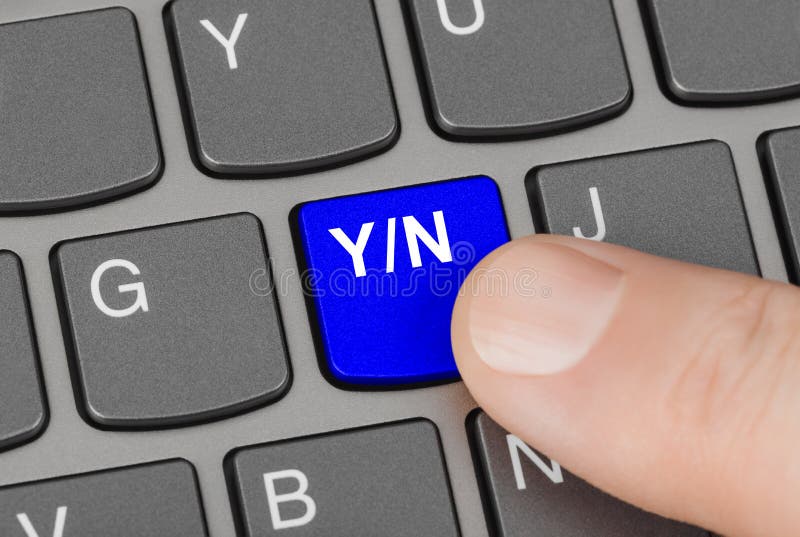 Computer Keyboard with Yes and No Key Stock Photo - Image of computer ...