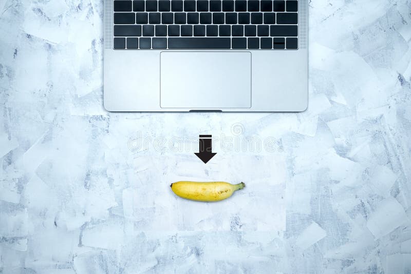 Computer Keyboards and Bananas Stock Image - Image of healthy, keyboard ...