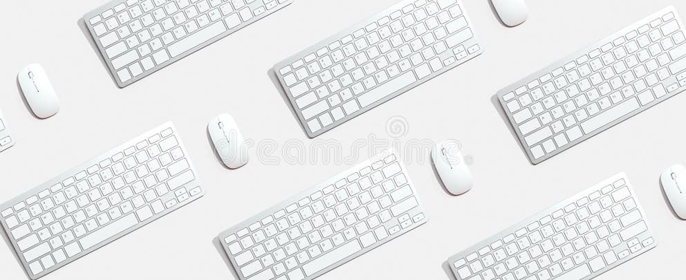 Computer Keyboards and Mouses Stock Photo - Image of computer, working ...