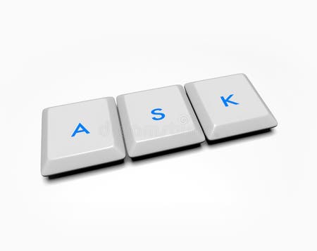 Computer Keys - Ask stock illustration. Illustration of sign - 7508973