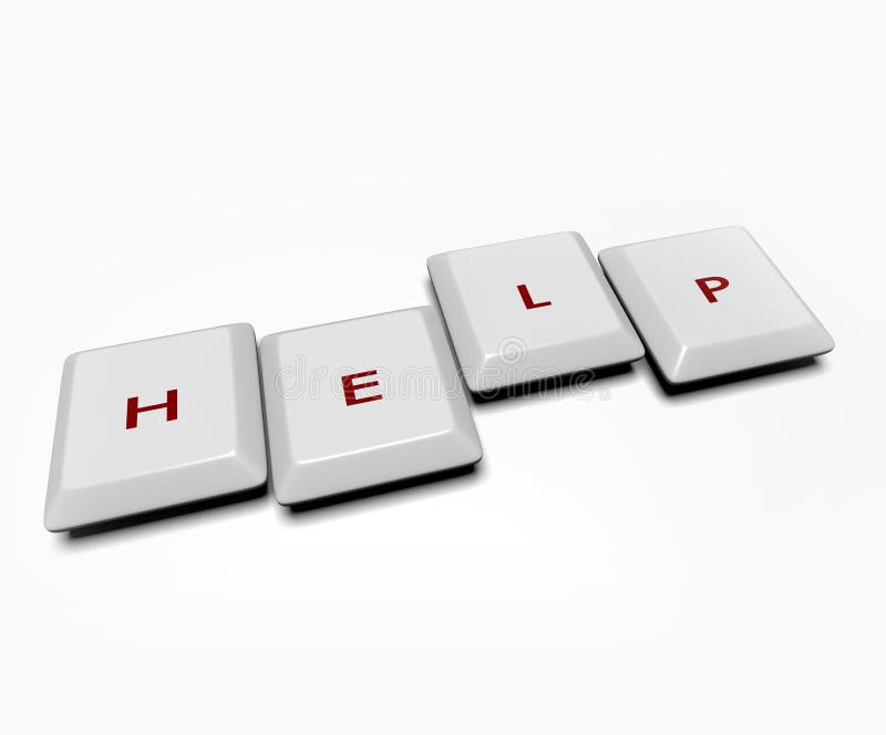 Computer Keys - Help stock photo. Image of white, keyboard - 7509076