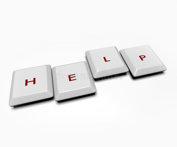 Computer Keys - Help stock photo. Image of white, keyboard - 7509076