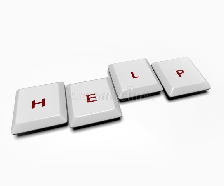 Computer Keys - Help stock photo. Image of white, keyboard - 7509076