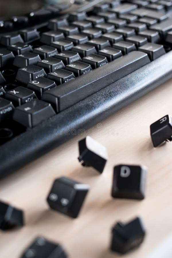 Computer Keys Next To the Keyboard Stock Image - Image of close ...