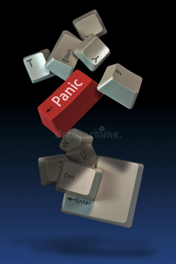 Computer keys panic stock image. Image of communication - 3921553