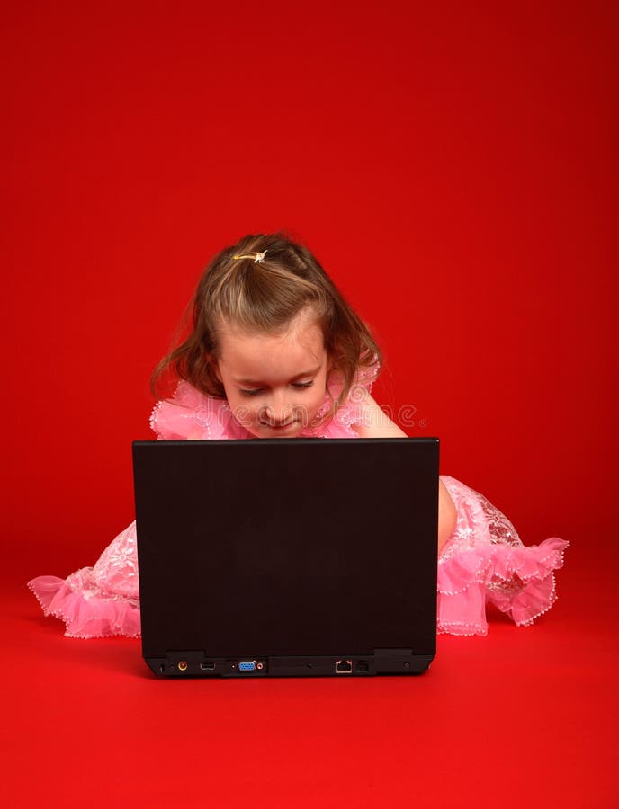 Computer kid stock photo. Image of laptop, face, portable - 1261344