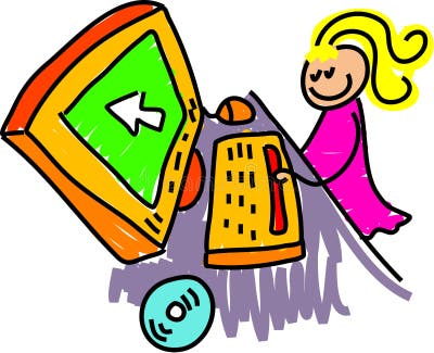 Computer kid stock illustration. Illustration of people - 686290