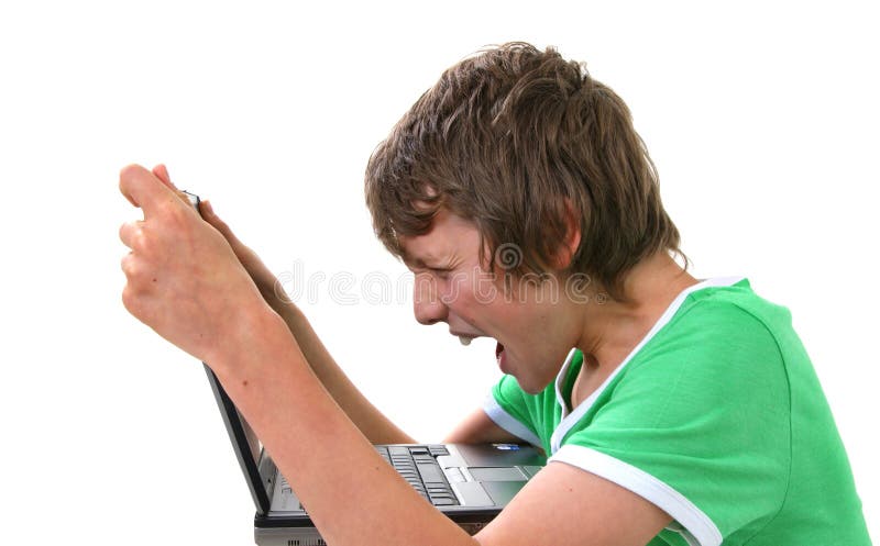 Computer Kid stock image. Image of internet, homework - 7222883