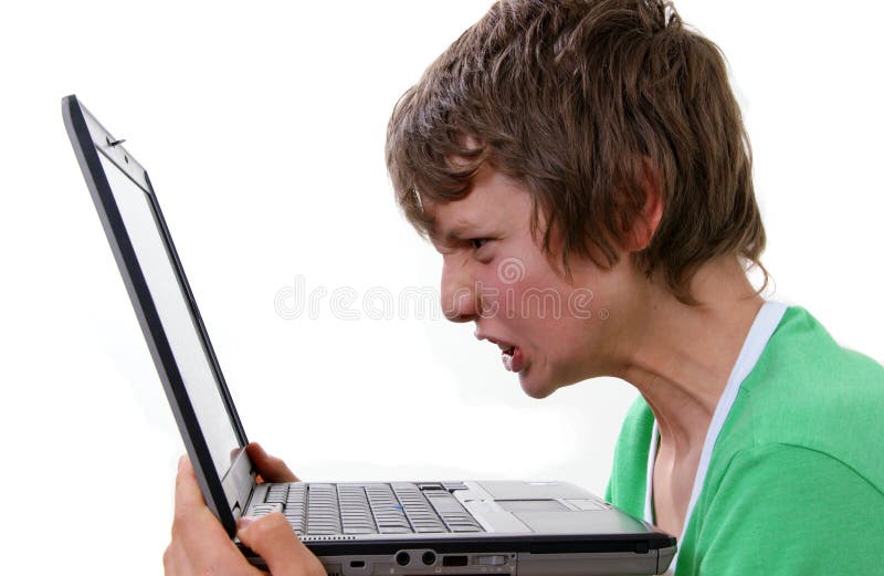 Computer Kid stock image. Image of successful, positive - 7302473