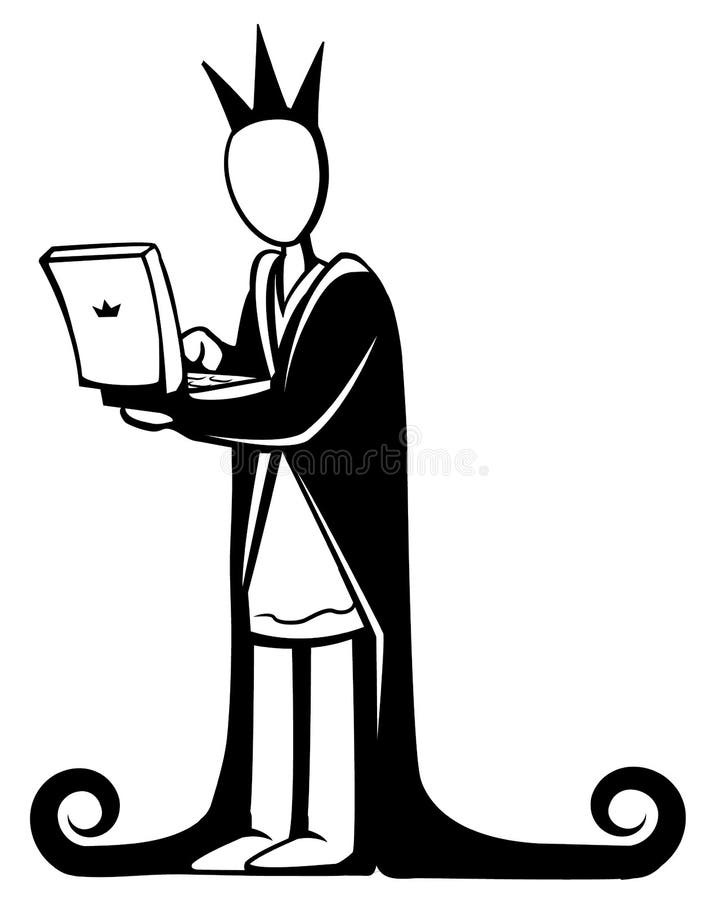 Computer King stock vector. Illustration of premium - 116487619