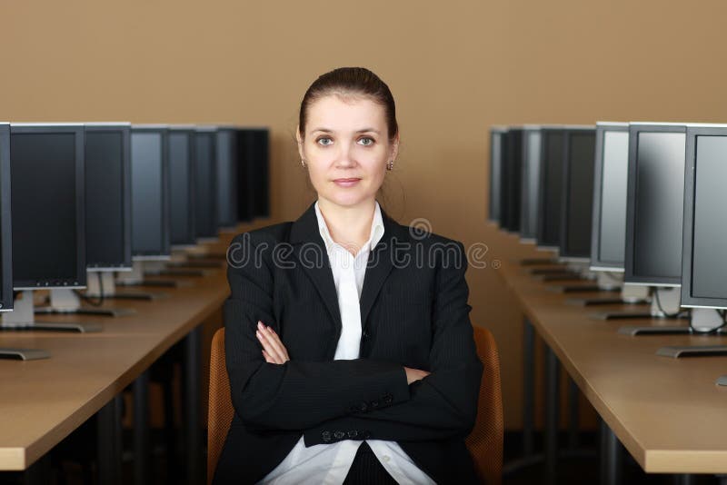 In computer lab stock photo. Image of jobs, kids, teacher - 6336742