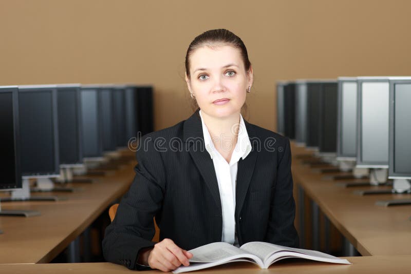 Students in computer lab stock photo. Image of monitor - 6336696