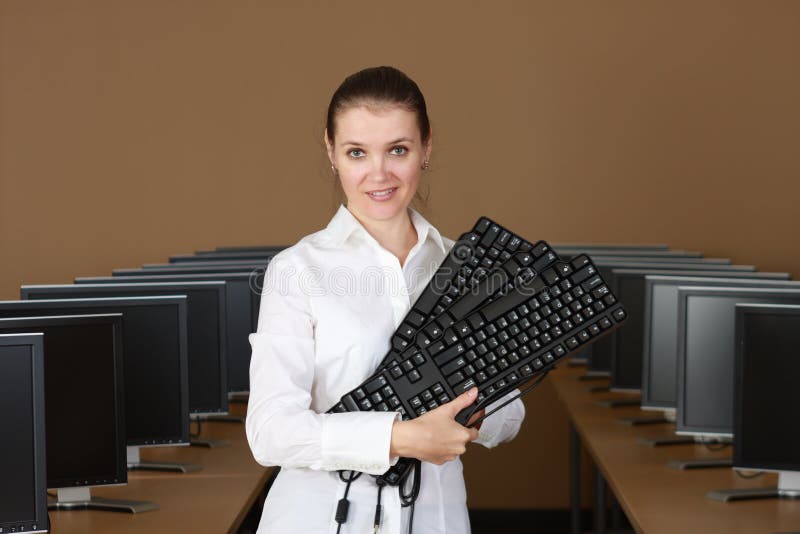 Student in computer lab stock image. Image of window, education - 6336659