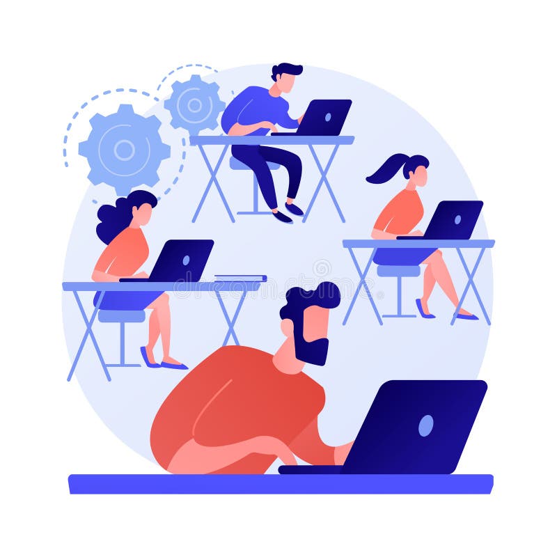 Computer Lab Abstract Concept Vector Illustration. Stock Vector ...