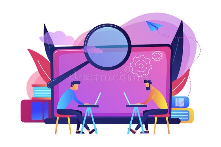 Computer Lab Concept Vector Illustration Stock Vector - Illustration of ...