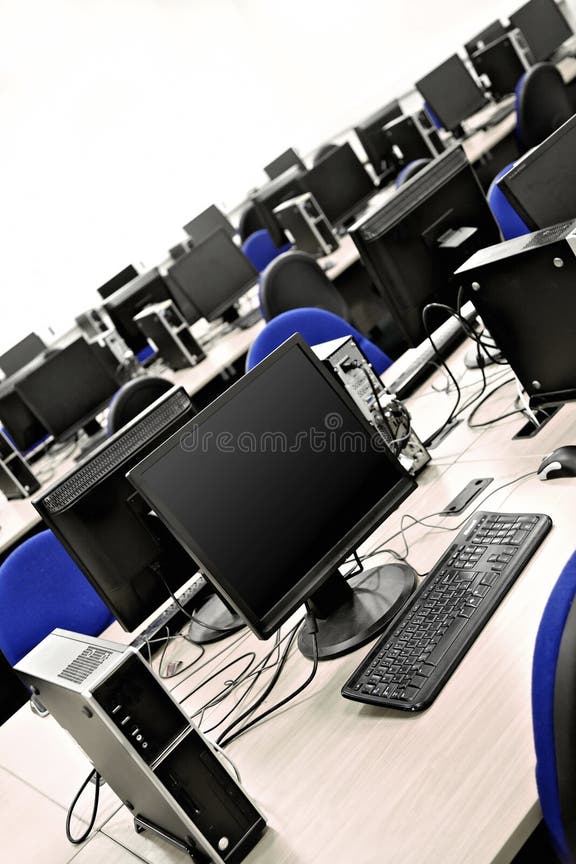 Computer Lab stock photo. Image of laboratory, blue, cool - 49354810