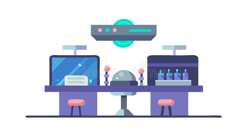 Computer Lab with Multiple Screens, Data Analysis, Digital Workstation ...