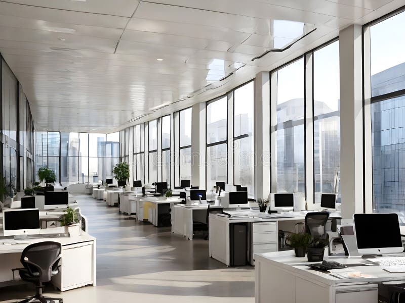 Computer Lab Room with Chairs and Table Ai Generated Stock Illustration ...