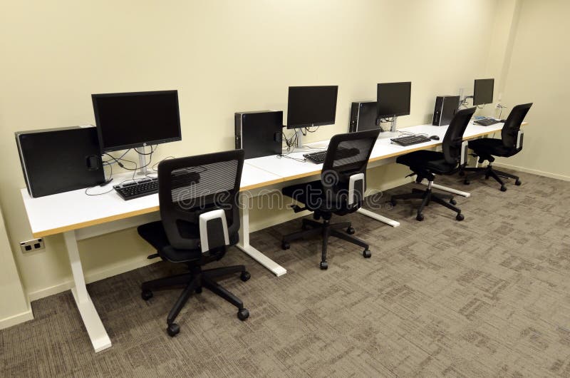 Computer lab room stock photo. Image of center, corporate - 43064362