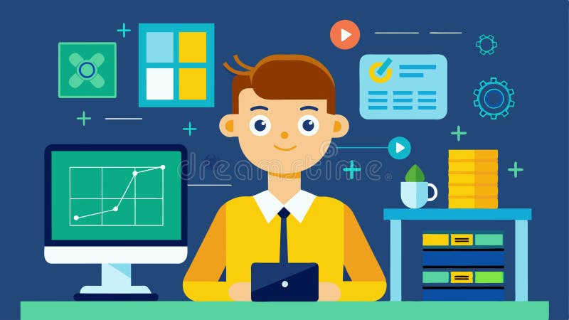 In the Computer Lab a Student Proudly Displays Their Program Which Uses ...