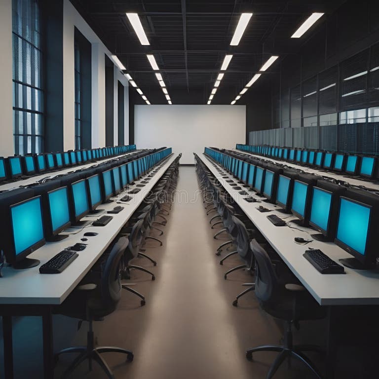 College Students Computer Lab Stock Illustrations – 90 College Students ...