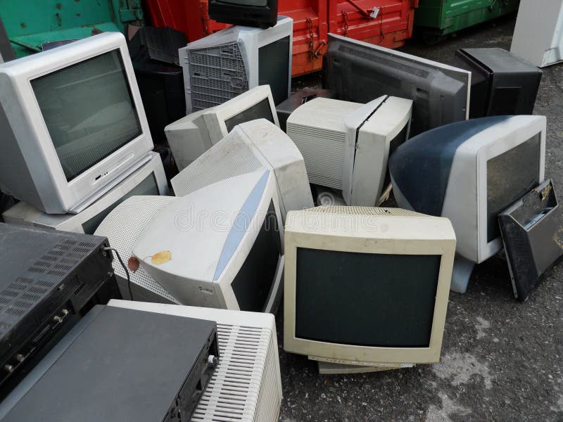 Computer landfill stock photo. Image of broken, recycle - 19757886