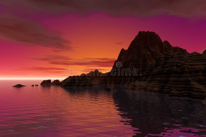 Computer landscape stock illustration. Illustration of horizon - 10843536