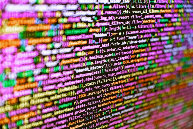 Computer Language Script Code Screen Programmer Occupation Shallow