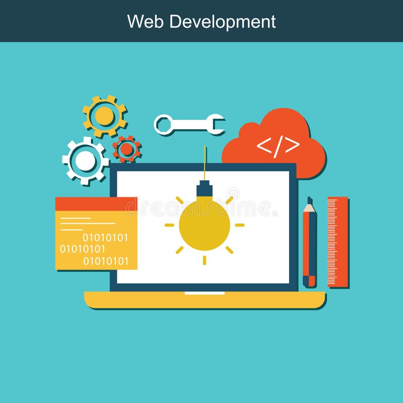 Web Development Vector Stock Concept Stock Illustration - Illustration ...