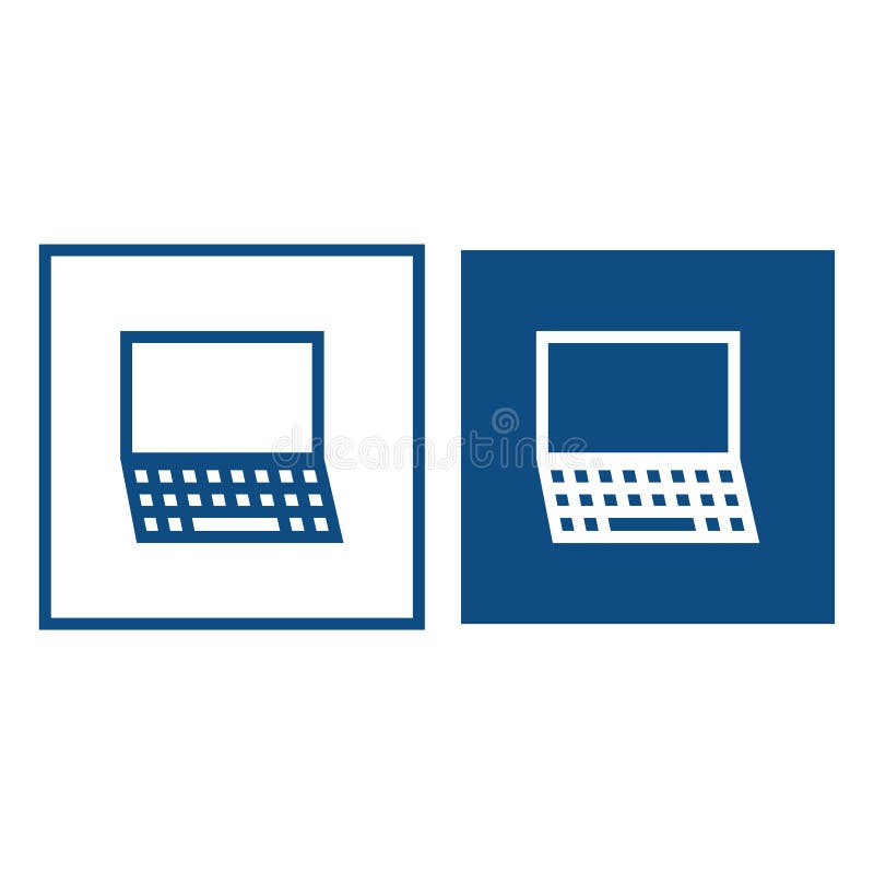 Computer laptop icons stock vector. Illustration of graphic - 174525932