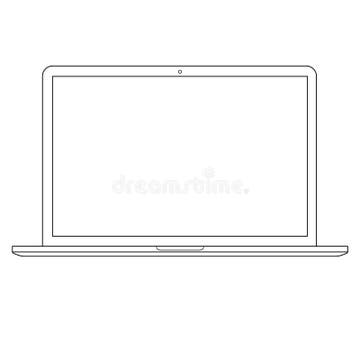 Laptop Outline Stock Illustrations – 145,265 Laptop Outline Stock ...