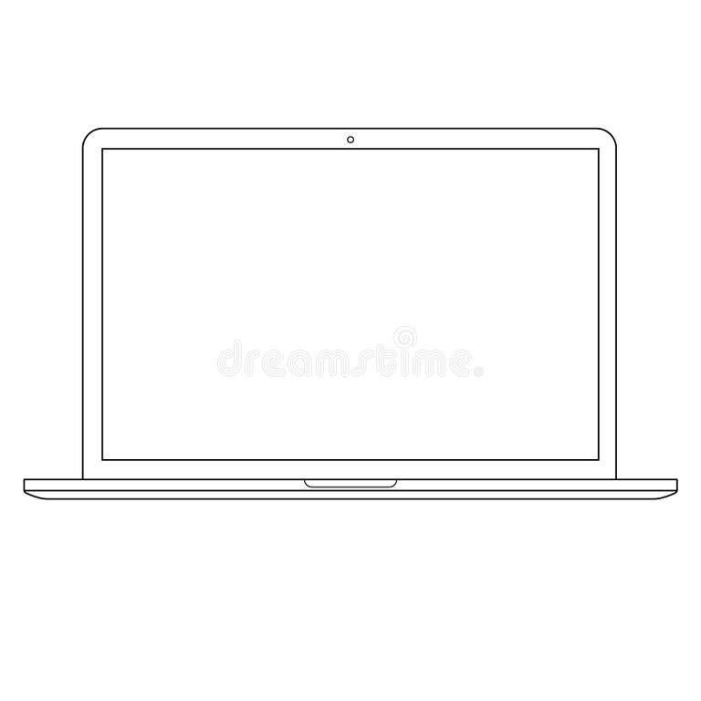 Laptop Outline Sketch Stock Illustrations – 4,447 Laptop Outline Sketch ...