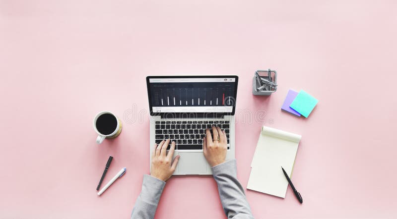 Computer Laptop Research Working Desk Concept Stock Photo - Image of ...