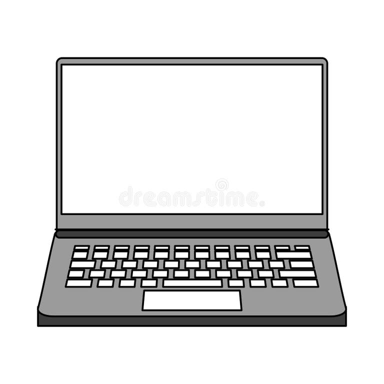 Computer Laptop Technology Hardware Cartoon Stock Vector - Illustration ...
