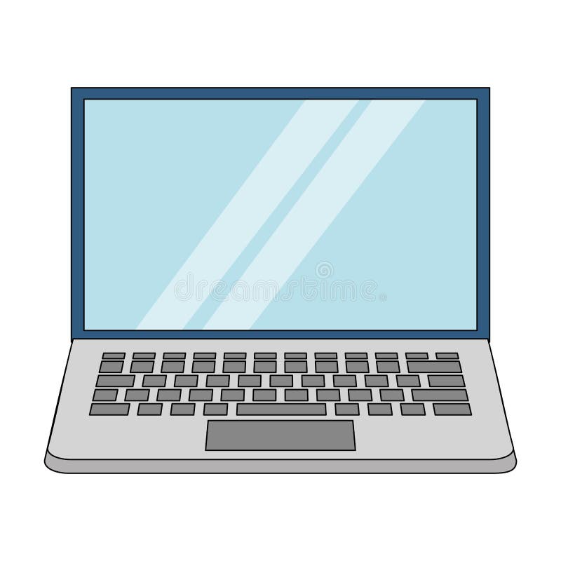 Computer Laptop Technology Hardware Cartoon Stock Vector - Illustration ...
