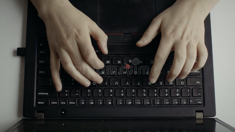 Computer Laptop. Typing on the Keyboard Stock Video - Video of hitting ...