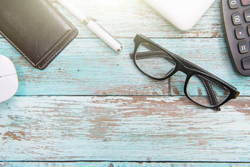 Computer Laptop Working Desk Concept on the Wooden Floor Pastel Stock ...