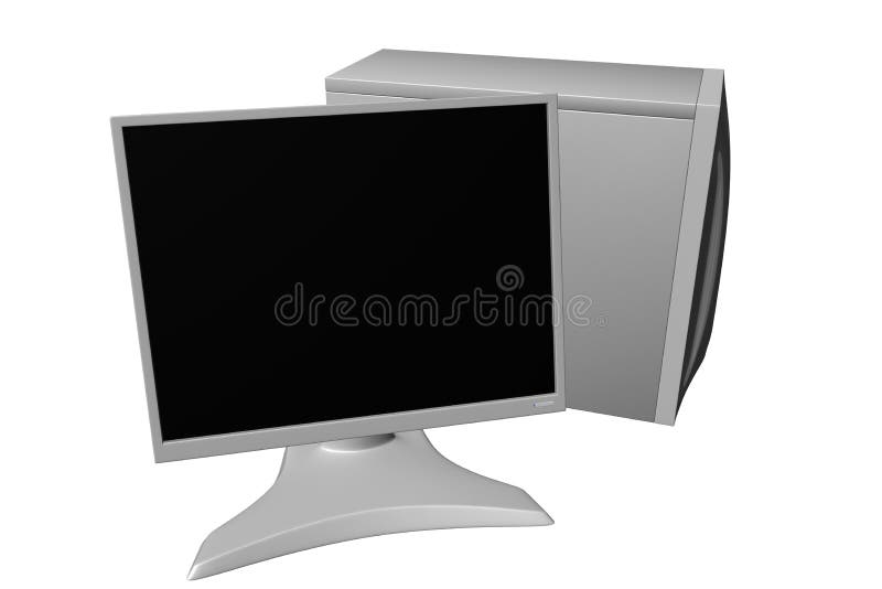 LCD monitor stock illustration. Illustration of business - 617084