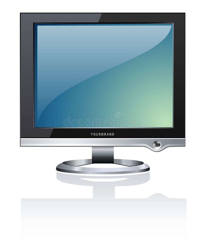 Computer LCD monitor stock vector. Illustration of eyesight - 2462575