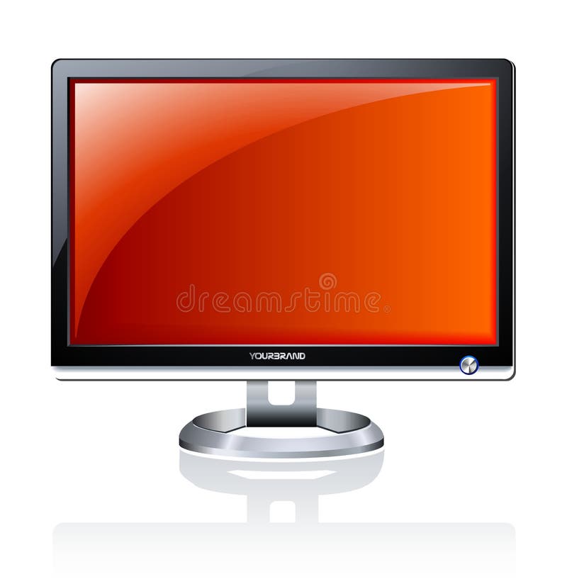 Computer LCD monitor stock vector. Illustration of eyesight - 2462575