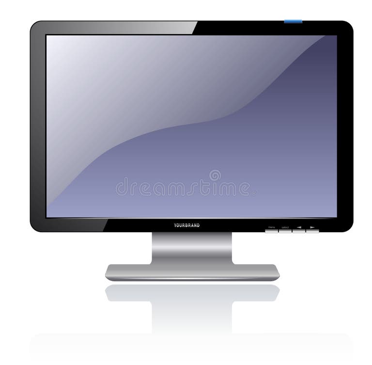 Computer LCD monitor stock vector. Illustration of crystal - 2462581