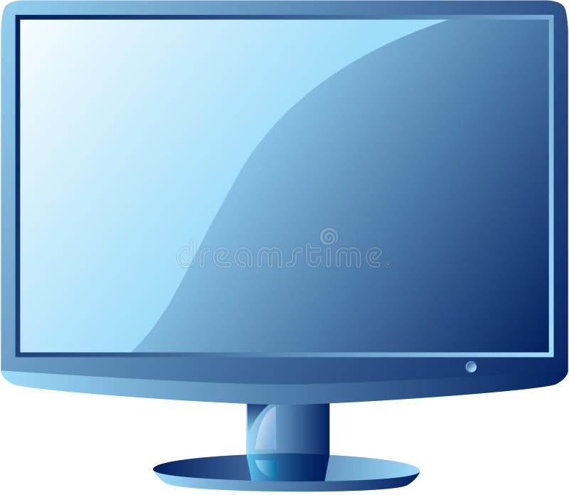 Computer Flat LCD Plasma Monitor Display Vector Stock Vector ...