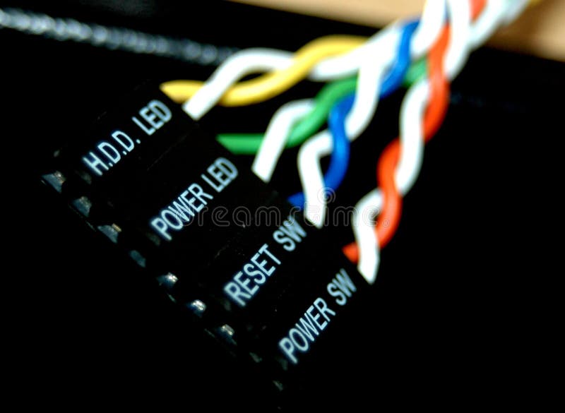 Computer LED cables stock image. Image of drive, parts - 3929059
