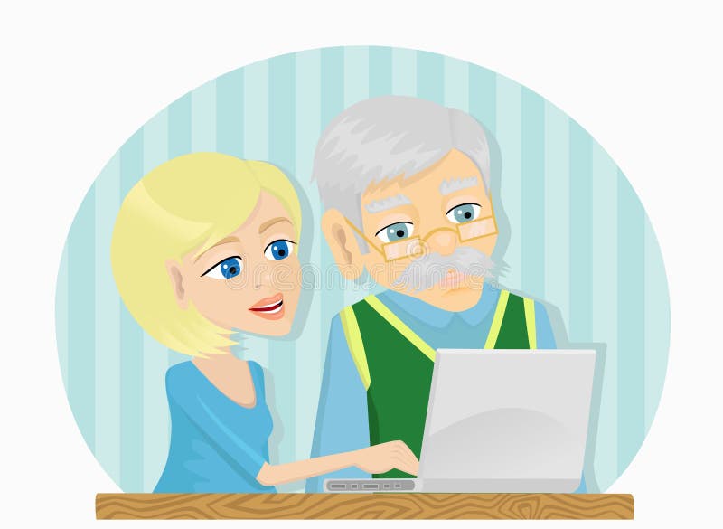 Computer lesson stock vector. Illustration of teaching - 38064753