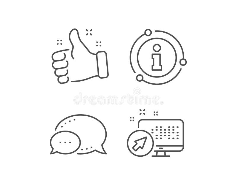Computer Line Icon. Web System Sign. Monitor Symbol. Vector Stock ...