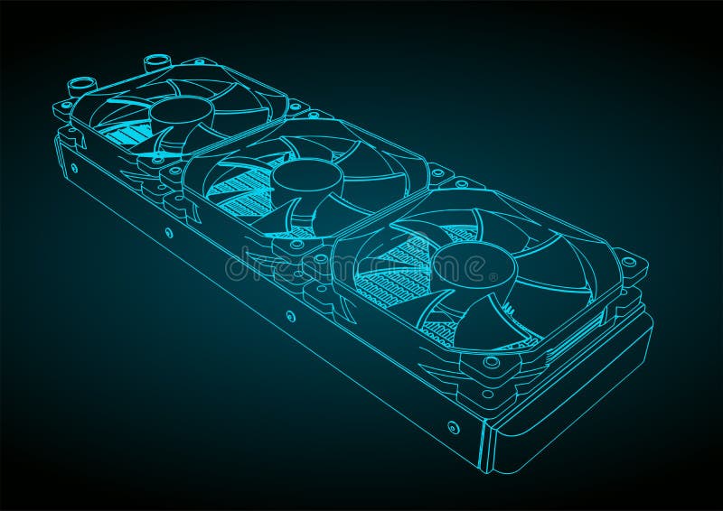 Computer Liquid Cooling System Stock Vector - Illustration of ...
