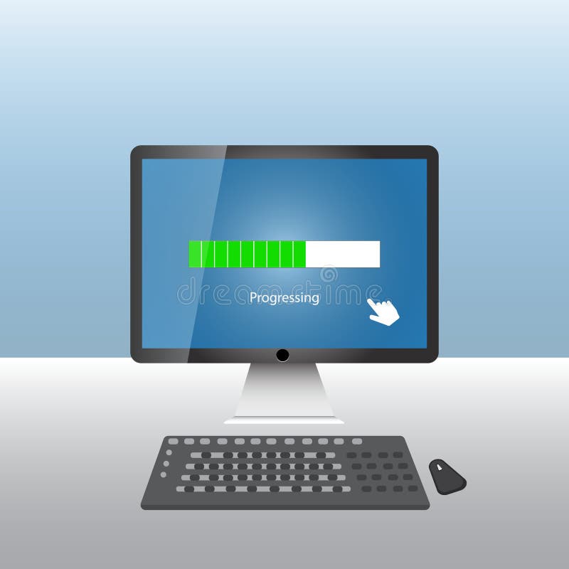 Computer. Loading.Technology. Stock Vector - Illustration of technology ...