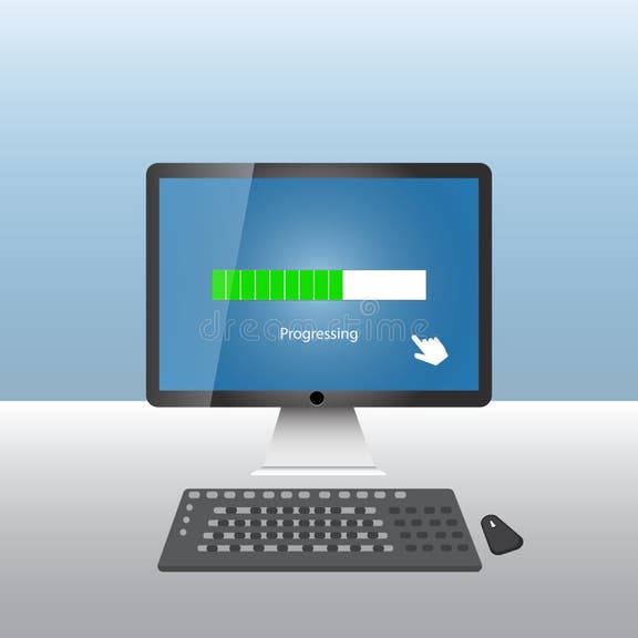 Computer. Loading.Technology. Stock Vector - Illustration of technology ...