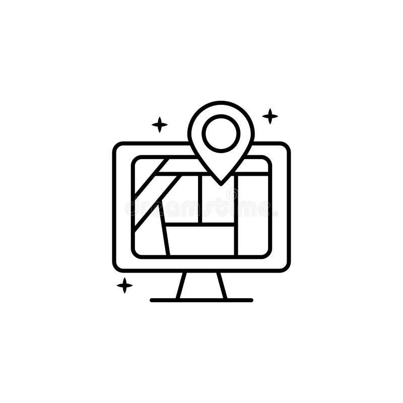 Computer Location Icon. Element of Maps and Navigator Icon Stock ...