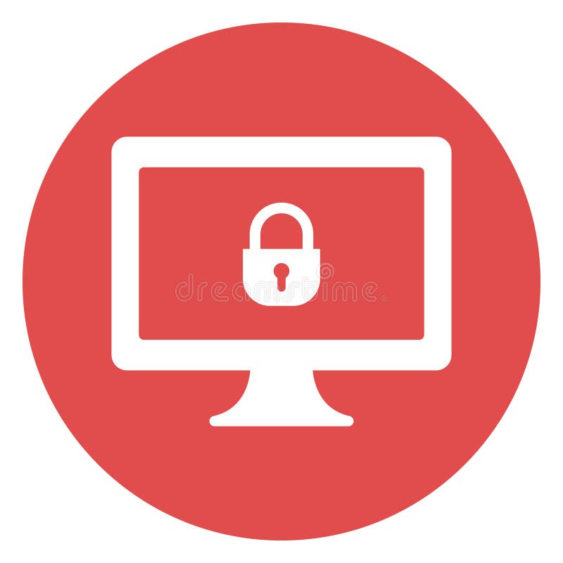 Computer Lock Isolated Vector Icon Which Can Easily Modify or Edit ...